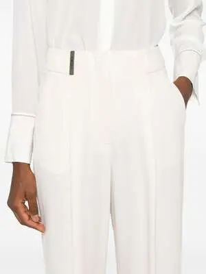 Peserico Pleated Straight-leg Trousers - Neutrals