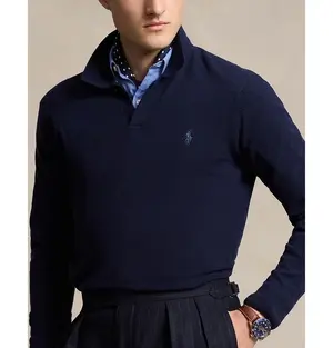 Polo Ralph Lauren Regular Fit Wool Polo Sweater - Blue