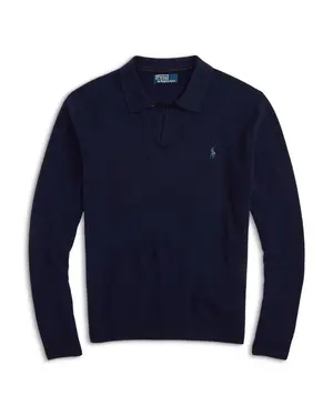Polo Ralph Lauren Regular Fit Wool Polo Sweater - Blue
