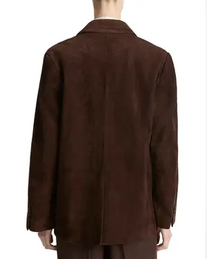 Vince Suede Two-button Blazer - Chocolate