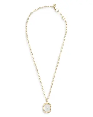 ANABEL ARAM Bamboo Stone Pendant Necklace - White/gold