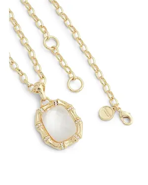 ANABEL ARAM Bamboo Stone Pendant Necklace
