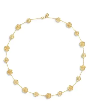 ANABEL ARAM Wildflower Station Statement Necklace - Gold