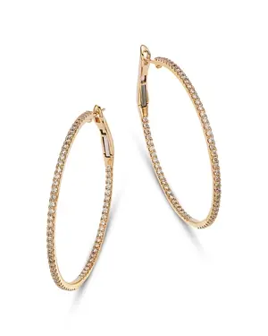 Yellow Diamond Hoop Earrings
