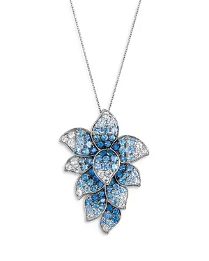 Bloomingdale'S Sapphire And White Sapphire Pendant Necklace - Blue/white