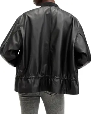 ALLSAINTS Sofi Leather Bomber Jacket - Black