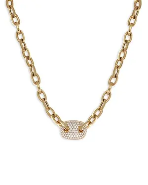 CRIVELLI 18k Yellow Diamond Pave Pendant Necklace - Gold