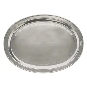 MATCH Oval Incised Tray, Medium - Pewter