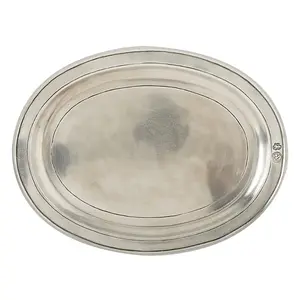 MATCH Oval Incised Tray, Small - Pewter