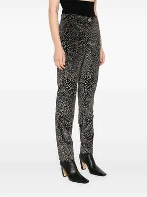 GENNY Animalier Velvet Trousers