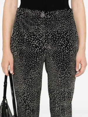 GENNY Animalier Velvet Trousers