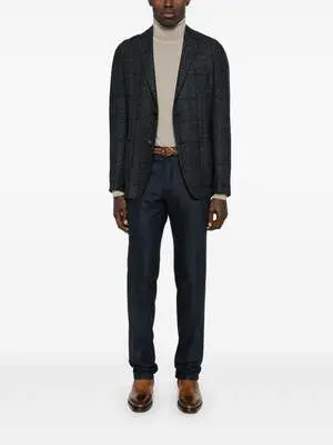Jacob Cohen Prince Of Wales Check Trousers - Blue