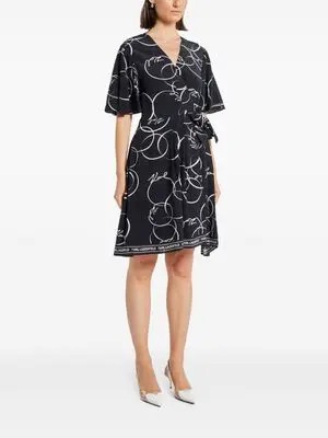 Karl Lagerfeld Circle-print Wrap Dress