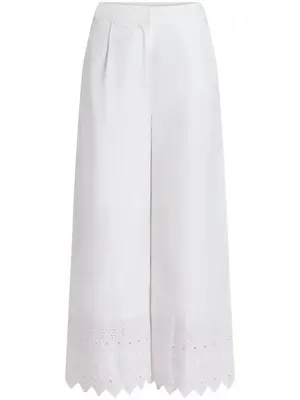 Karl Lagerfeld Embroidered Cropped Trousers