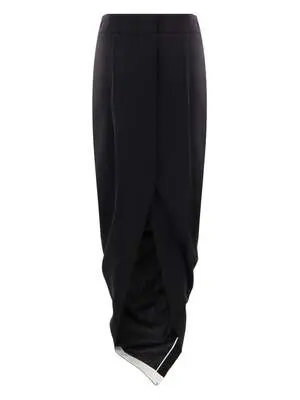 QUIRA Draped Midi Skirt
