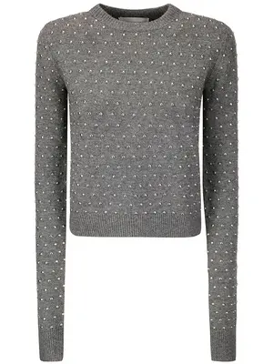 Sportmax Crystal-embellished Sweater - Grey