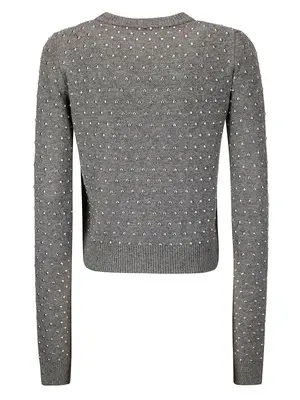 Sportmax Crystal-embellished Sweater - Grey