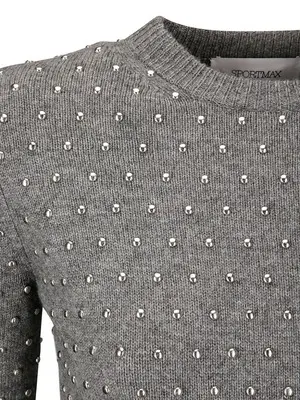 Sportmax Crystal-embellished Sweater - Grey