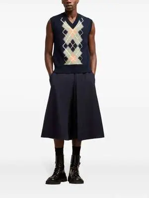 Ami Argyle Wool-cashmere Sleeveless Jumper
