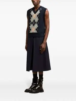 Ami Argyle Wool-cashmere Sleeveless Jumper
