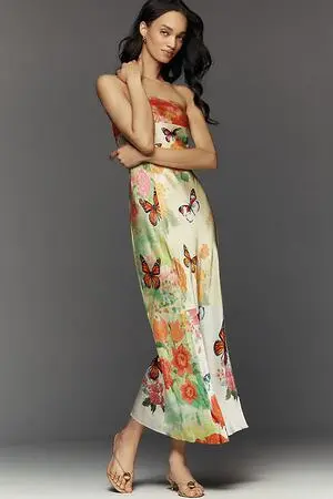 Anthropologie Tilda Butterfly Print Slip Dress