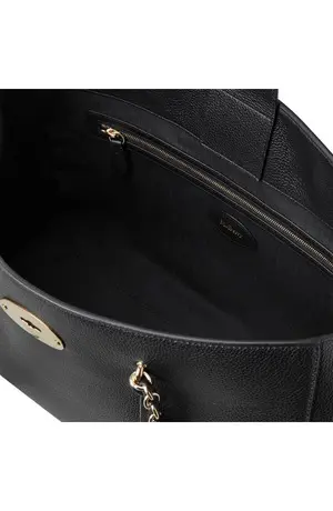 Mulberry Lily Chain Leather Tote - Black