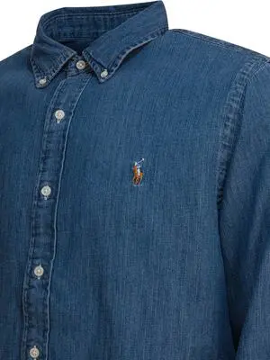 Ralph Lauren Custom Fit Denim Shirt - Blue