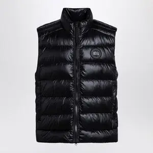 Canada Goose Label Sleeveless Nylon Jacket - Black