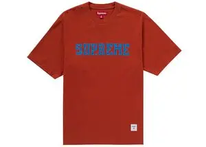 Supreme Twill Applique Short Sleeve Top - Orange