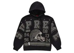 Supreme Studded Hooded Sweatshirt - Black