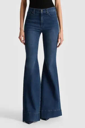 Alice + Olivia High-rise Bell Bottom Jeans - Red