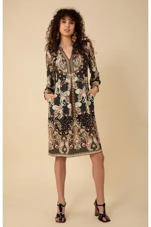 Hale Bob Hale Bob Amora Midi Jersey Dress - Black