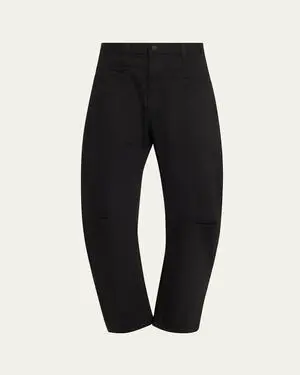 NILI LOTAN Shon Curved Denim Pants