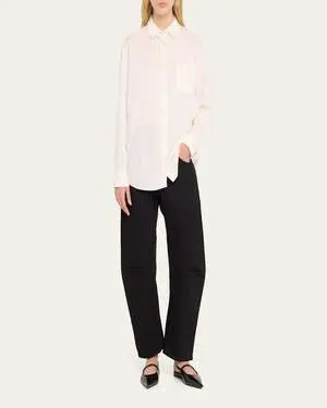 NILI LOTAN Shon Curved Denim Pants