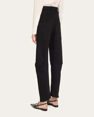 NILI LOTAN Shon Curved Denim Pants