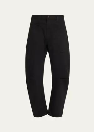 NILI LOTAN Shon Curved Denim Pants