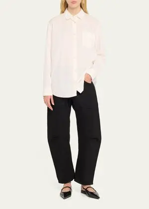 NILI LOTAN Shon Curved Denim Pants