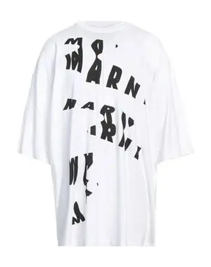 Marni Man T-shirt Red Size 40 Organic Cotton White