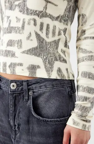 BDG URBAN OUTFITTERS Stamp Print Long Sleeve T-shirt
