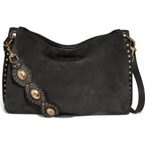 AIMEE Roma Shoulder Bag - Black Suede
