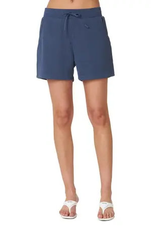 REBODY Retreat Waffle Knit Shorts - Navy