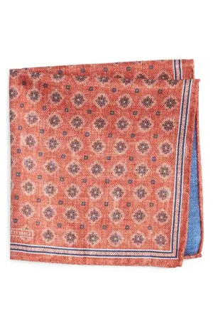 Nordstrom Diamond Medallion Silk Pocket Square