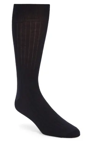 Nordstrom Merino Wool Blend Dress Socks - Navy