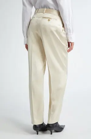 TOTEME Satin Trousers - Ecru