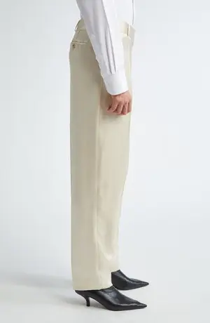 TOTEME Satin Trousers - Ecru