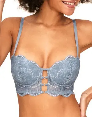 ADORE ME Margaritte Push Up Balconette Bra Medium Blue