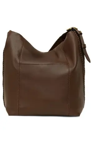 AIMEE Bucket Bag With Braided Shoulder Strap - Fudge
