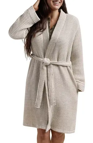 PARACHUTE Gender Inclusive Waffle Knit Cotton Robe - Tan