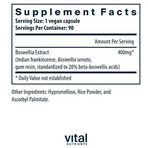VITAL NUTRIENTS Boswellia Extract 90 Capsules