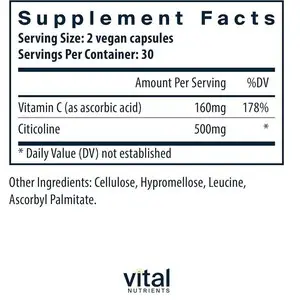 VITAL NUTRIENTS Citicoline 60 Capsules